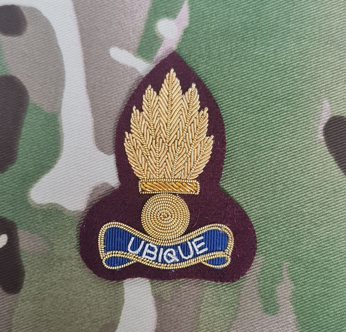 Royal Engineer RE Bullion Officer Cap Badge (Maroon) – dressuniformhire