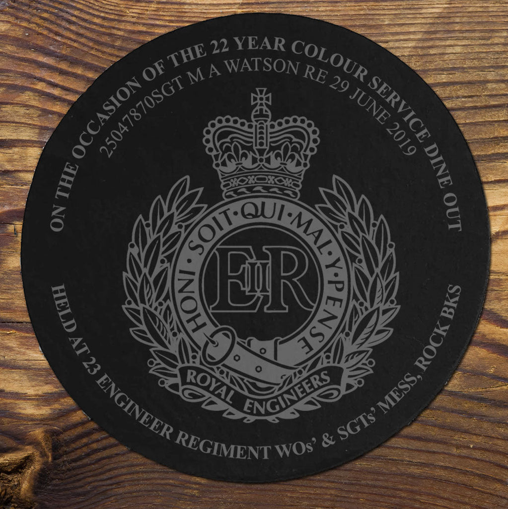 Regimental Personalised Engraved Slate Coasters – dressuniformhire